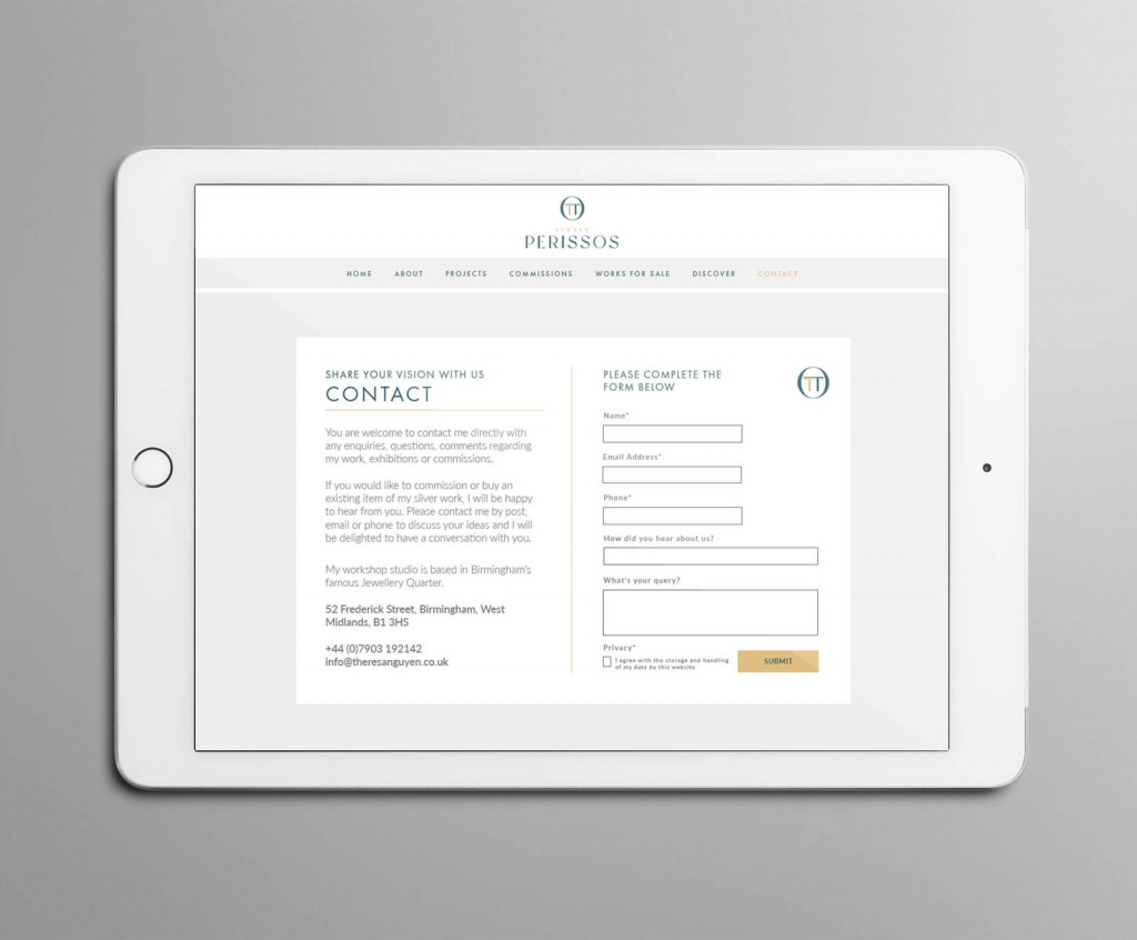 Studio Perissos - Website Design - JM Graphic Design