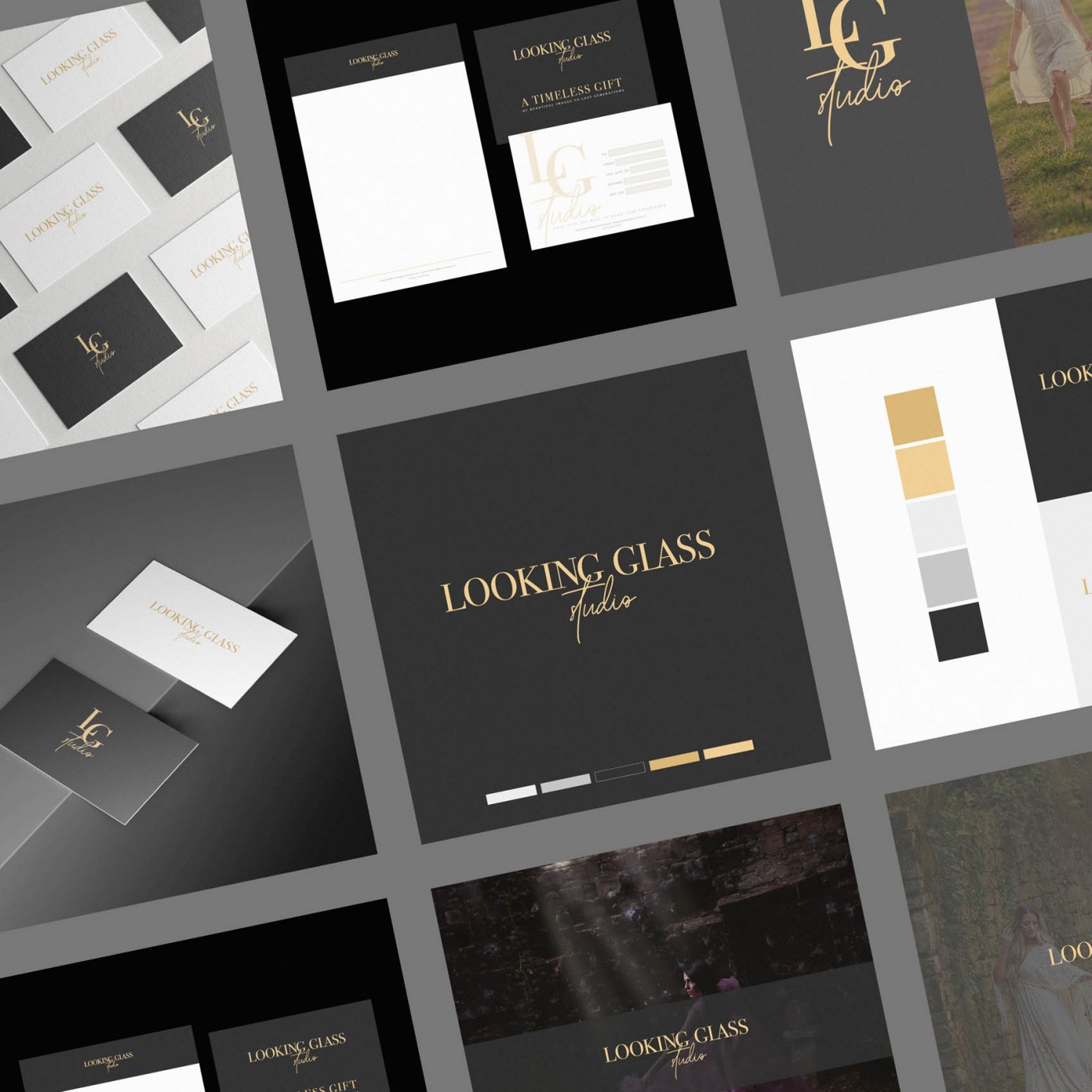 Looking Glass Studio - Brand Identity Design - JM Graphic Design