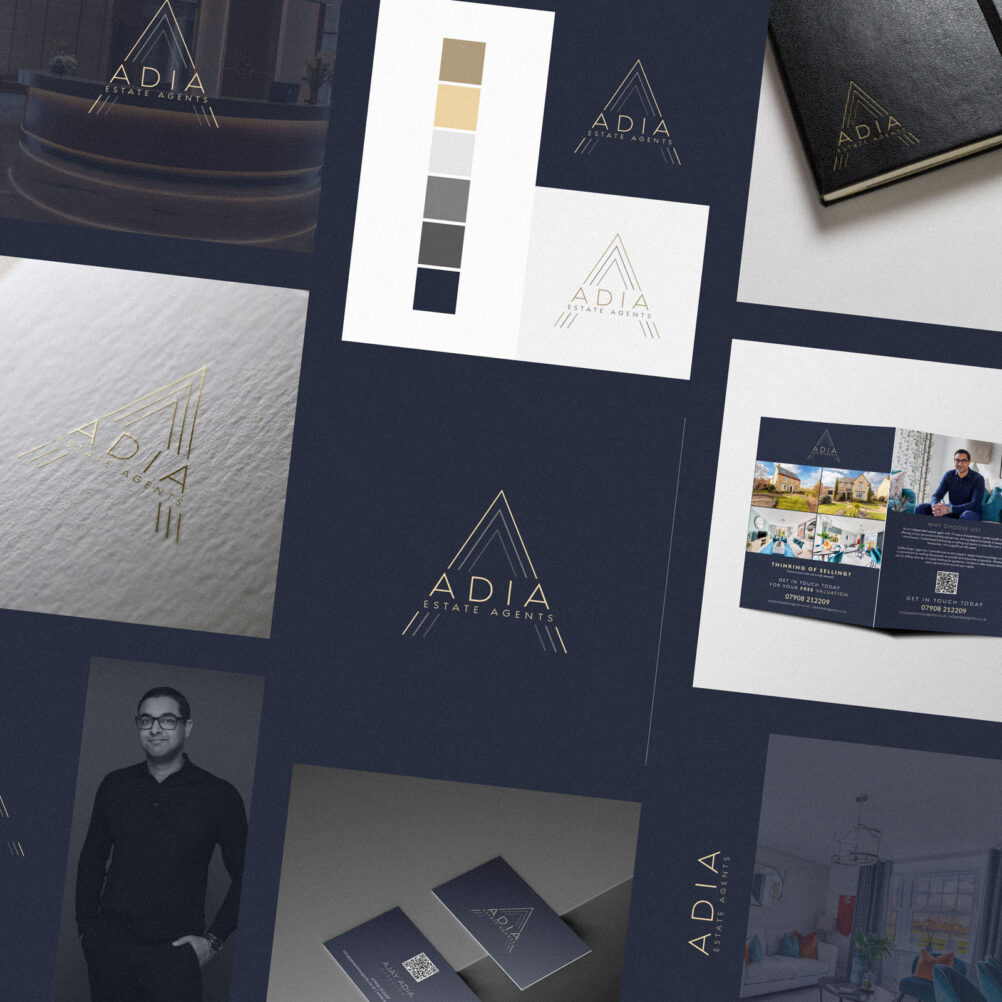 Adia Estate Agents Brand Identity Design - JM Graphic Design