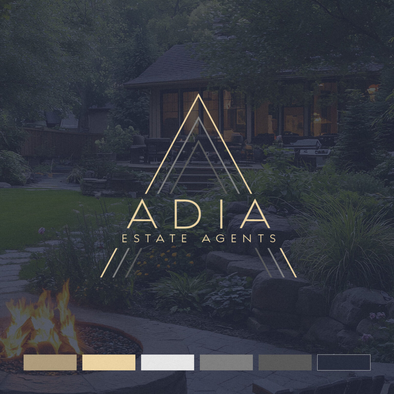 Adia Estate Agents Brand Identity Design - JM Graphic Design