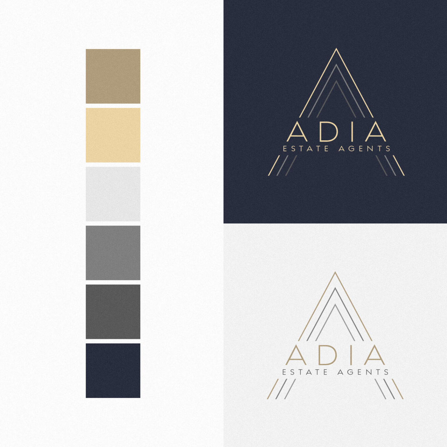Adia Estate Agents Brand Identity Design - JM Graphic Design