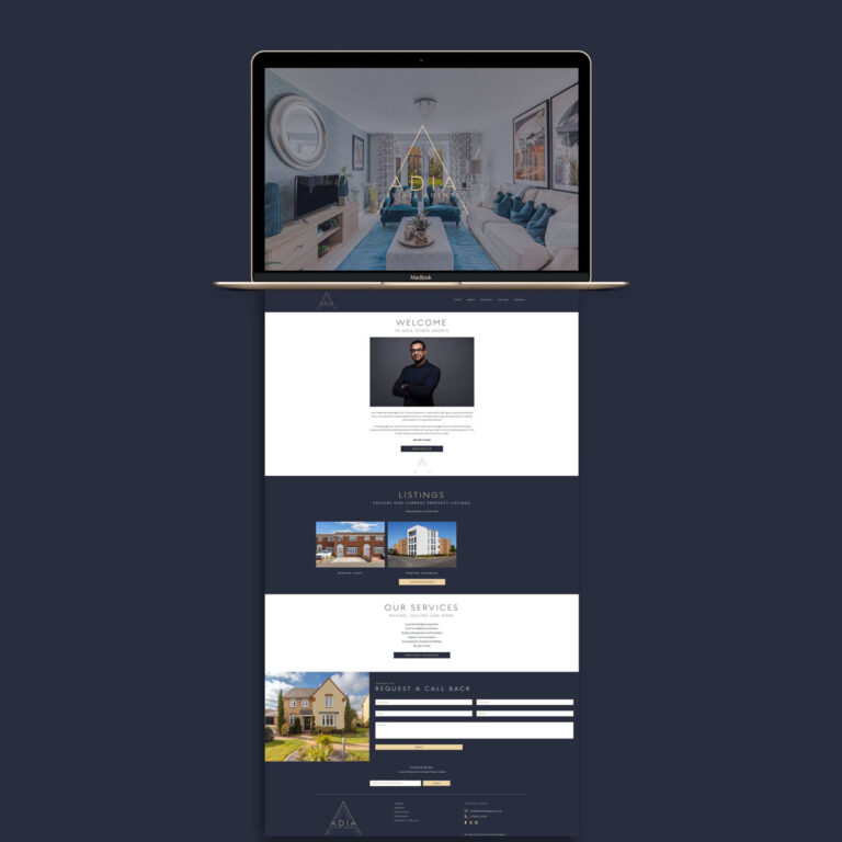 ADIA Estate Agent Website Design - JM Graphic Design