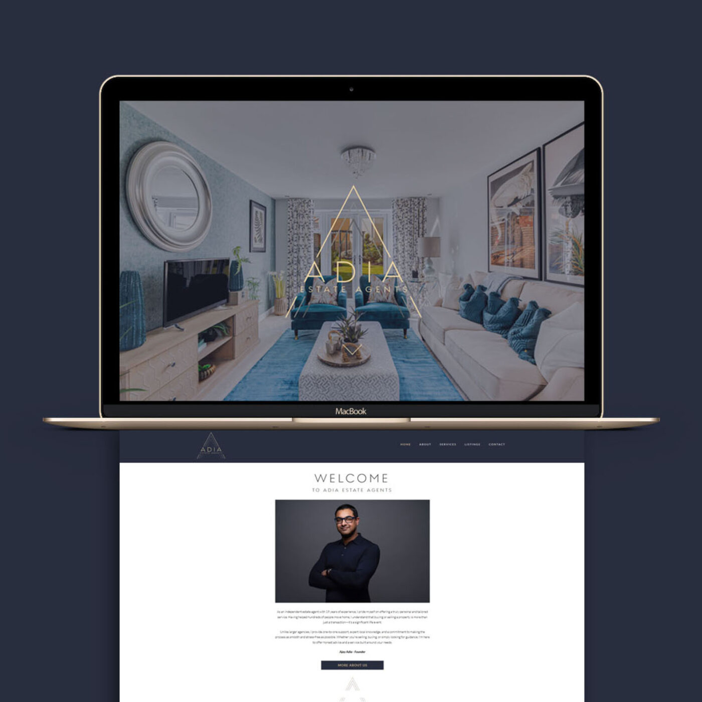 ADIA Estate Agent Website Design - JM Graphic Design