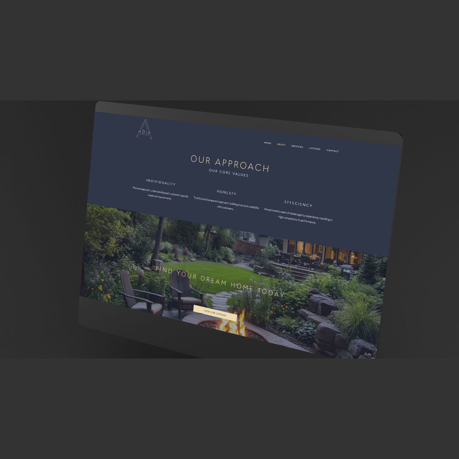 ADIA Estate Agent Website Design - JM Graphic Design