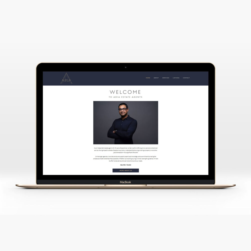 ADIA Estate Agent Website Design - JM Graphic Design
