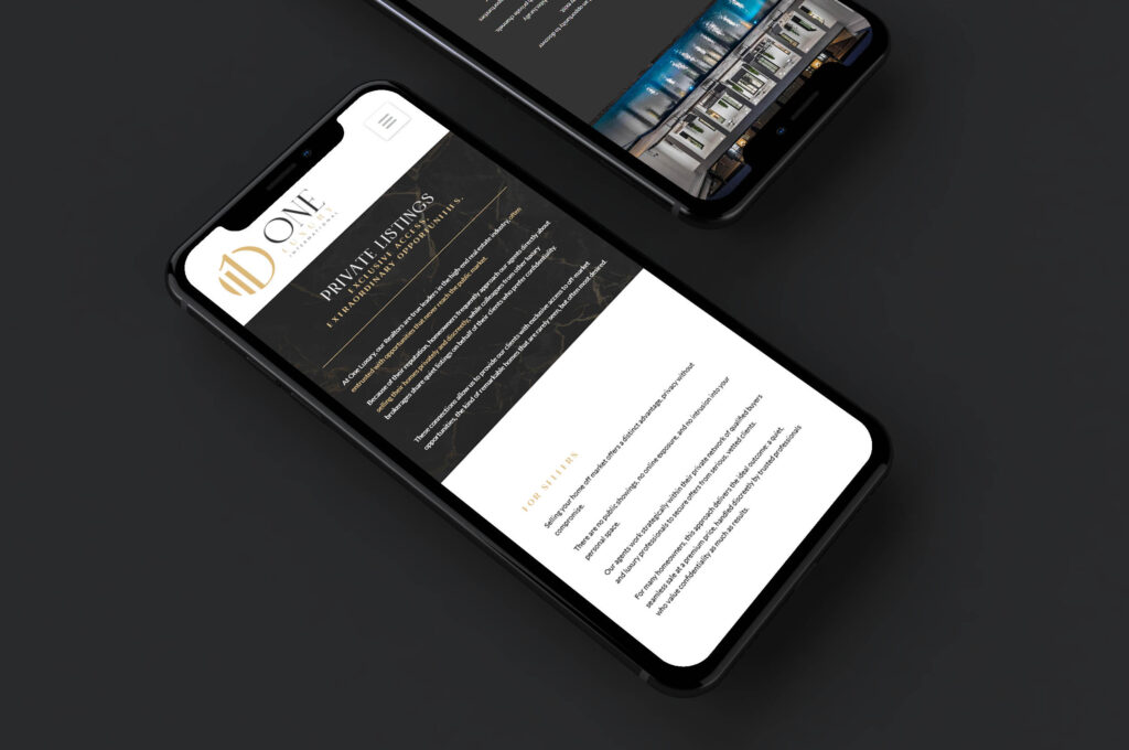 One Luxury Real Estate - Website Design - JM Graphic Design