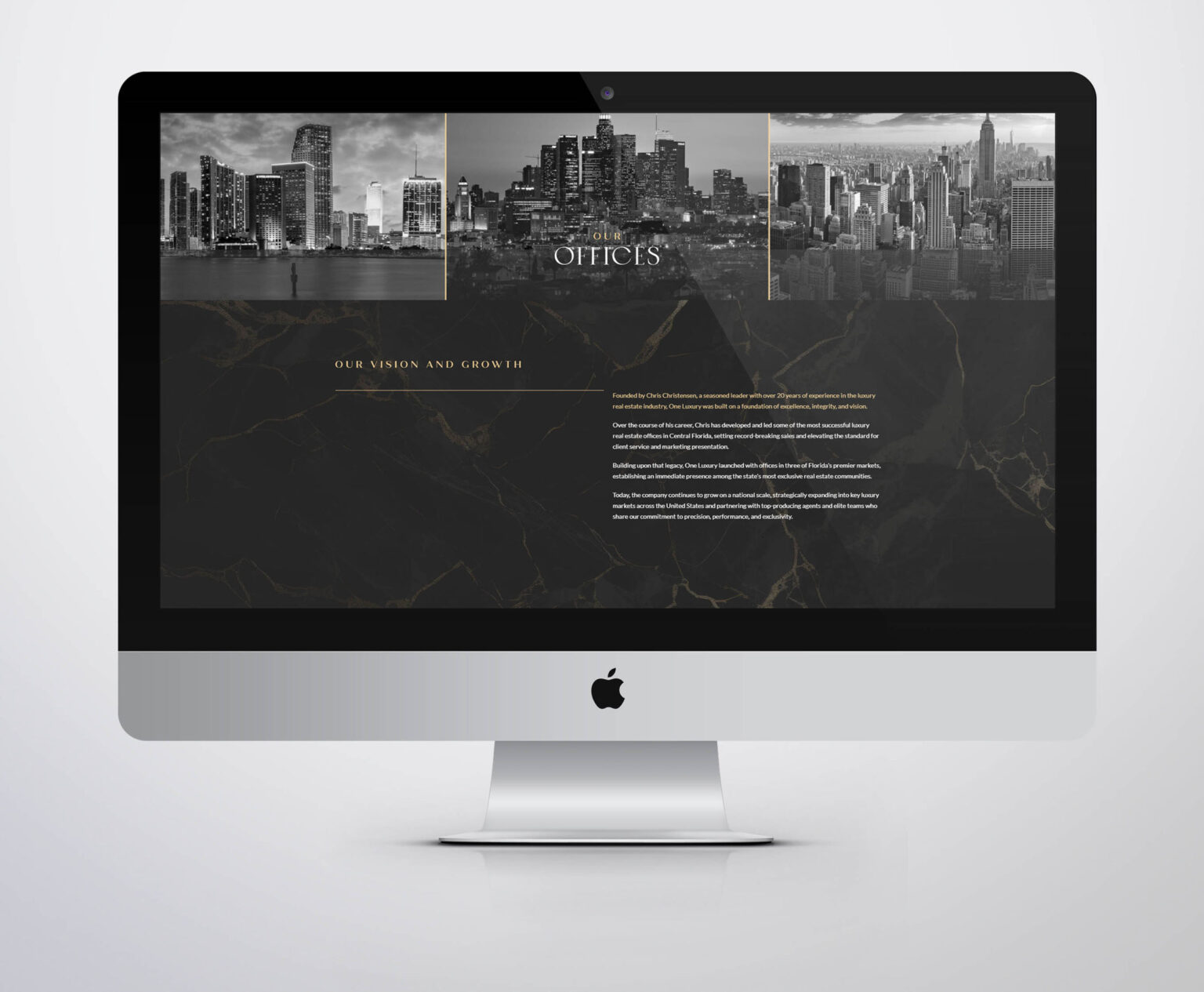 One Luxury Real Estate - Website Design - JM Graphic Design
